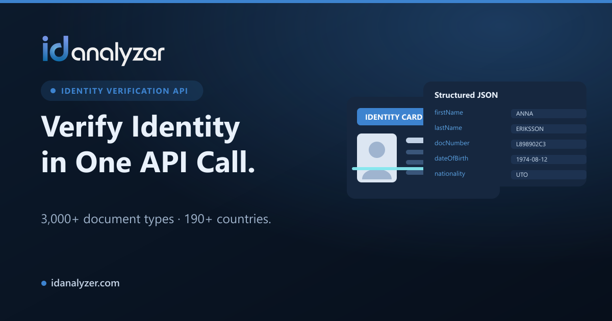 ID Verification API — OCR, Biometric & Document Authentication | ID ...
